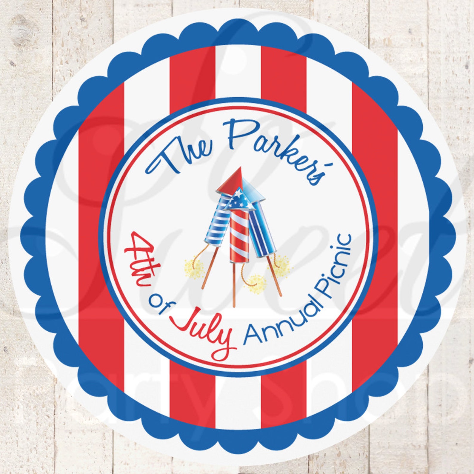 4th of July Stickers Fourth of July Sticker Labels Red - Etsy