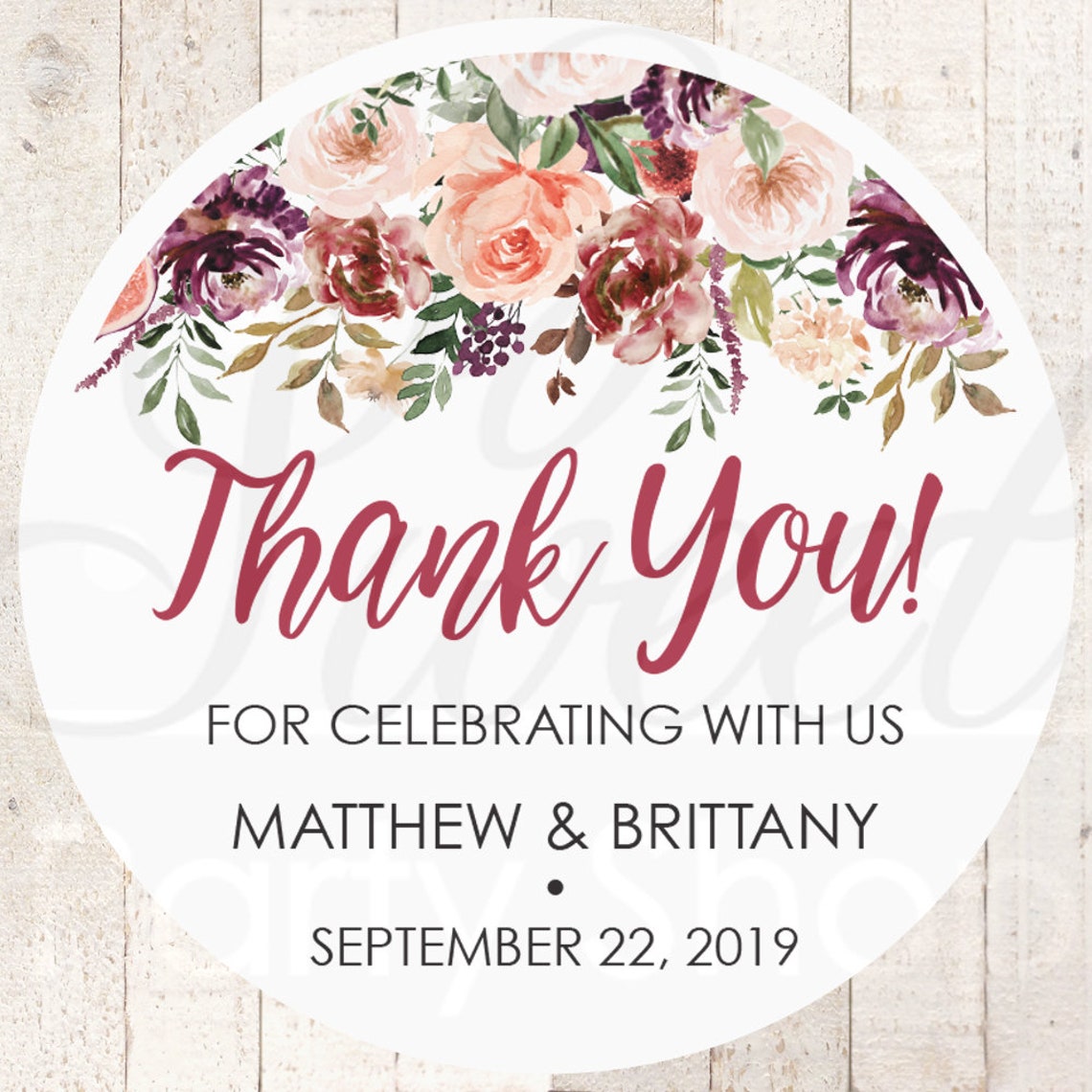 Wedding Favor Stickers Thank You Stickers Wedding Favor - Etsy