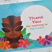 Luau Birthday Party Thank You Cards Hawaiian Luau Birthday - Etsy
