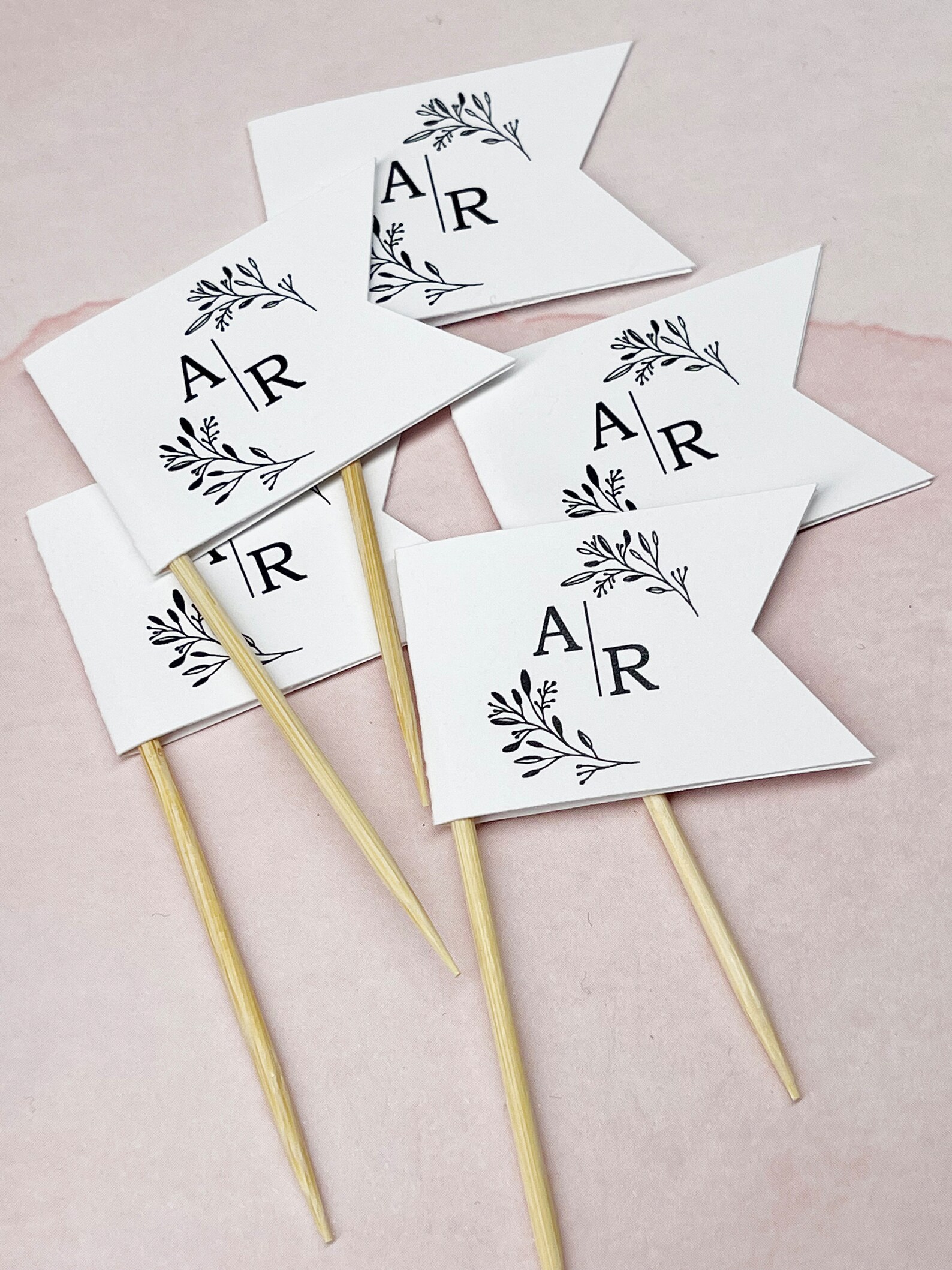 Wedding Cupcake Flags Toothpick Flags Personalized Cupcake Flags Custom ...