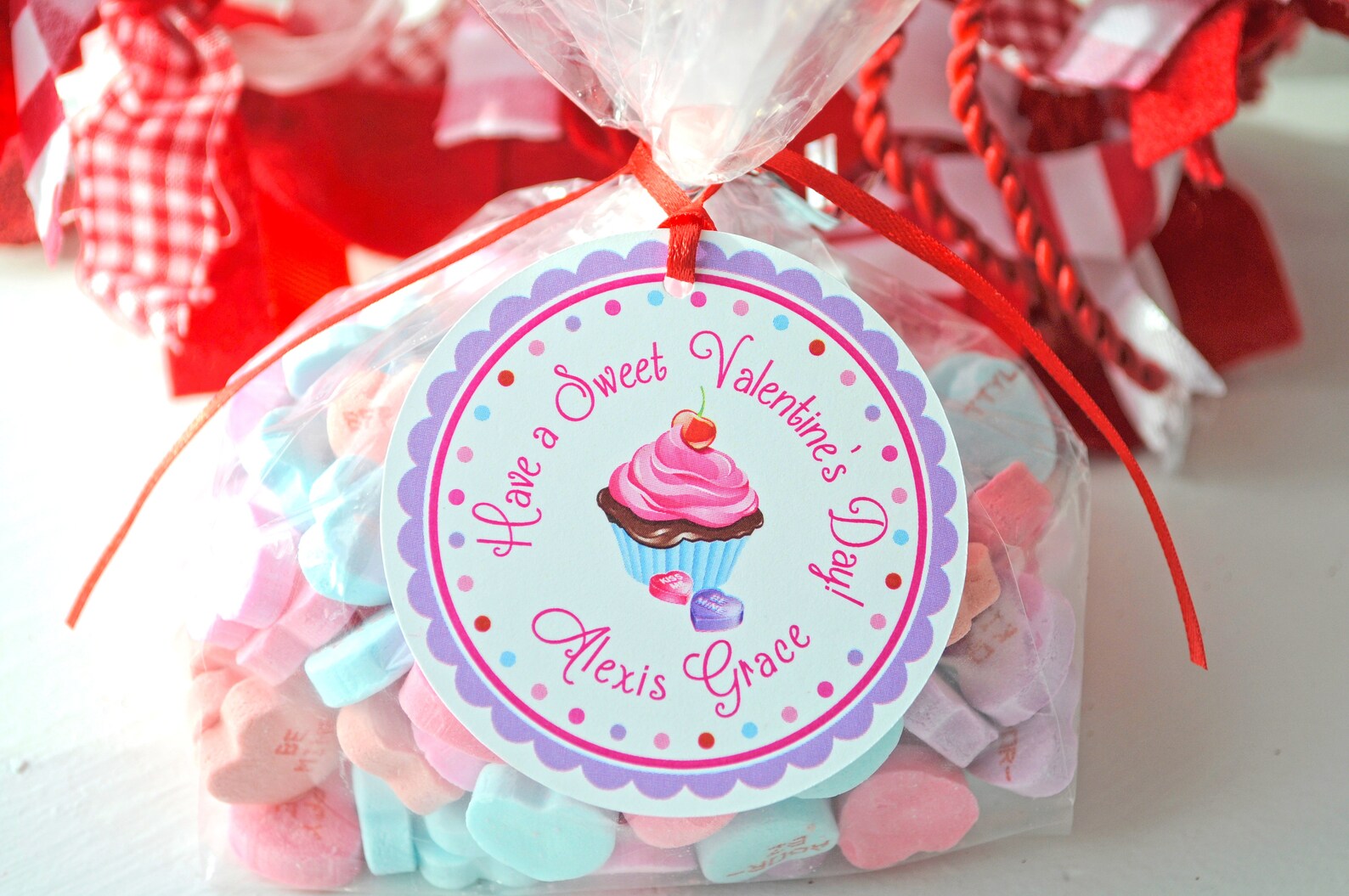 Valentine's Day Treat Tags Valentines Day Favor Tags - Etsy