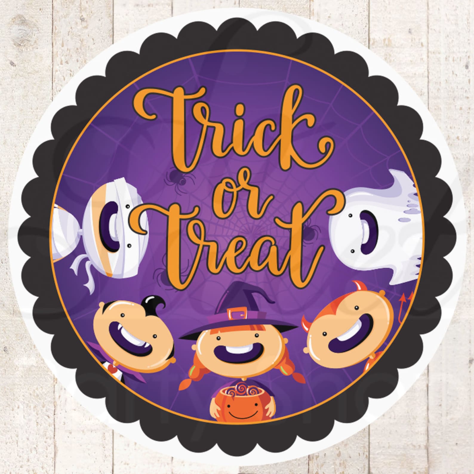Trick or Treat Favor Stickers Halloween School Halloween | Etsy