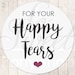 Wedding Favor Stickers, Happy Tears Stickers, Tissue Sticker, Wedding ...