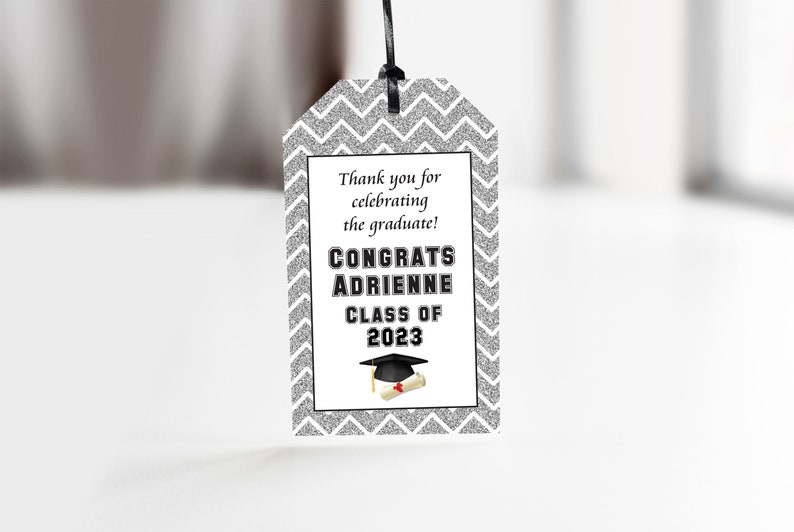 Graduation Thank You Tags, Class of 2023 Favors, Graduation Party Favor ...
