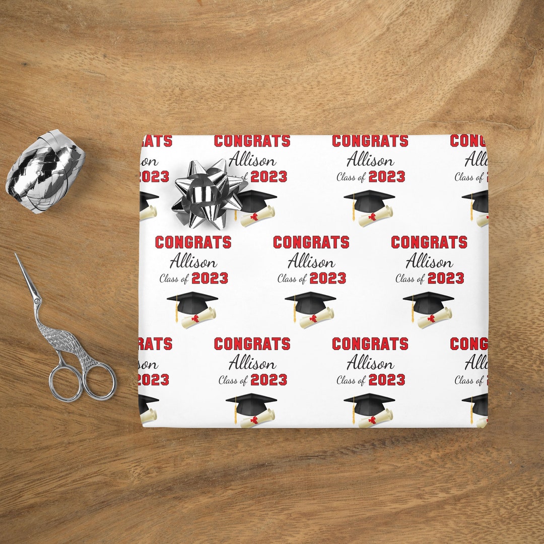 Graduation Wrapping Paper Class of 2024 Personalized Graduation Gift ...