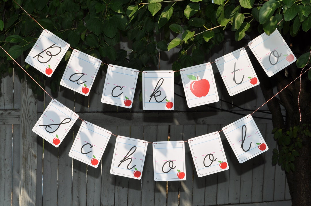 Back to School Party BANNER, Back to School Sign, Teacher, Classroom ...