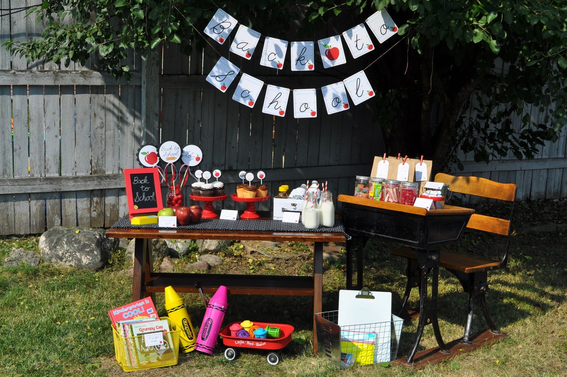 Back to School Party BANNER, Back to School Sign, Teacher, Classroom ...