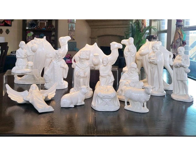 Holland Mold Large Nativity Set 15 Pieces Vintage Christmas Seasonal - Etsy