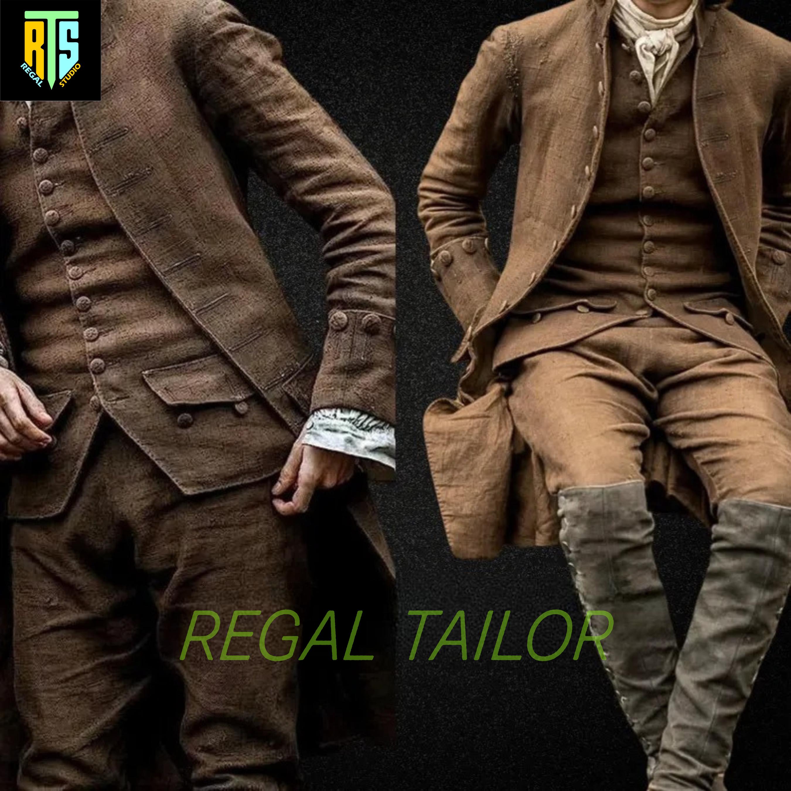Men's Regency Style Rocco Colonial Jacket - Men's Aristocrat Tailcoat ...