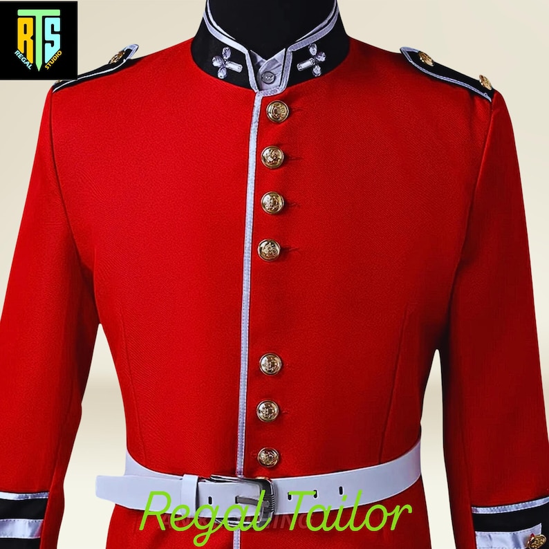Red Wool Royal Guard Costume – Men's Grenadier Uniform Jacket - Custom ...