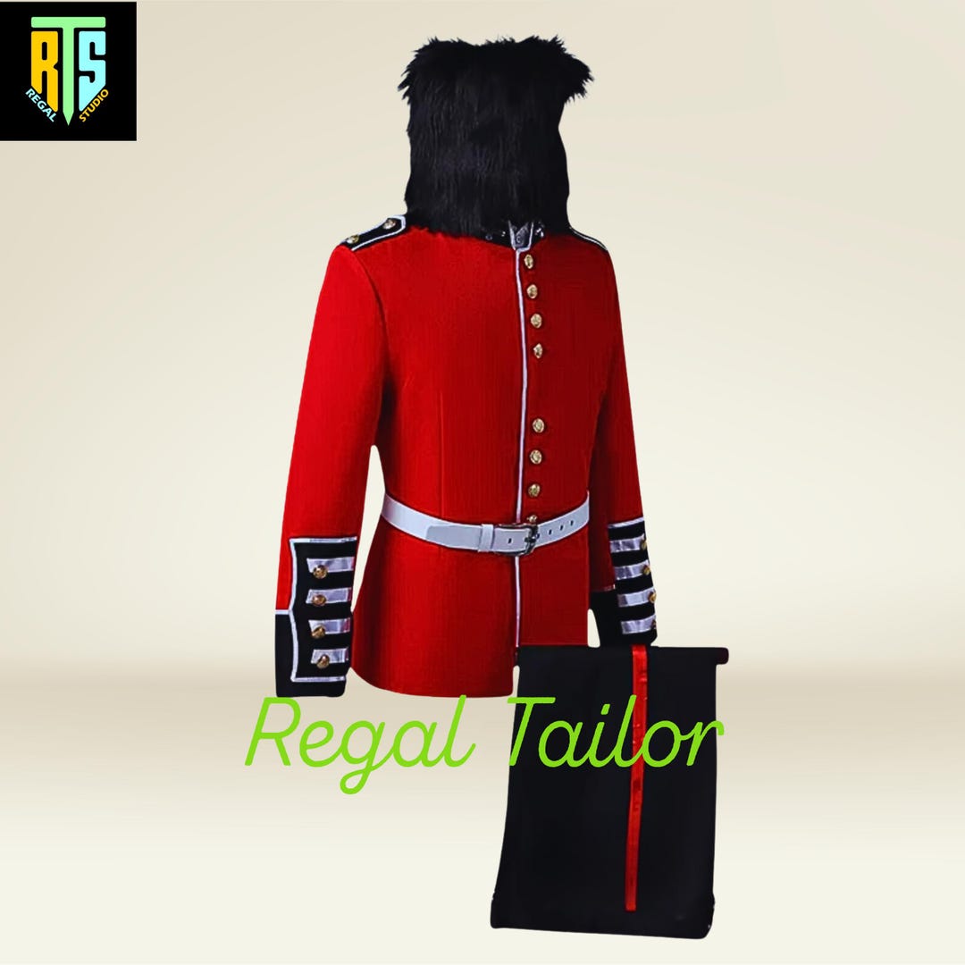 Red Wool Royal Guard Costume – Men's Grenadier Uniform Jacket - Custom ...