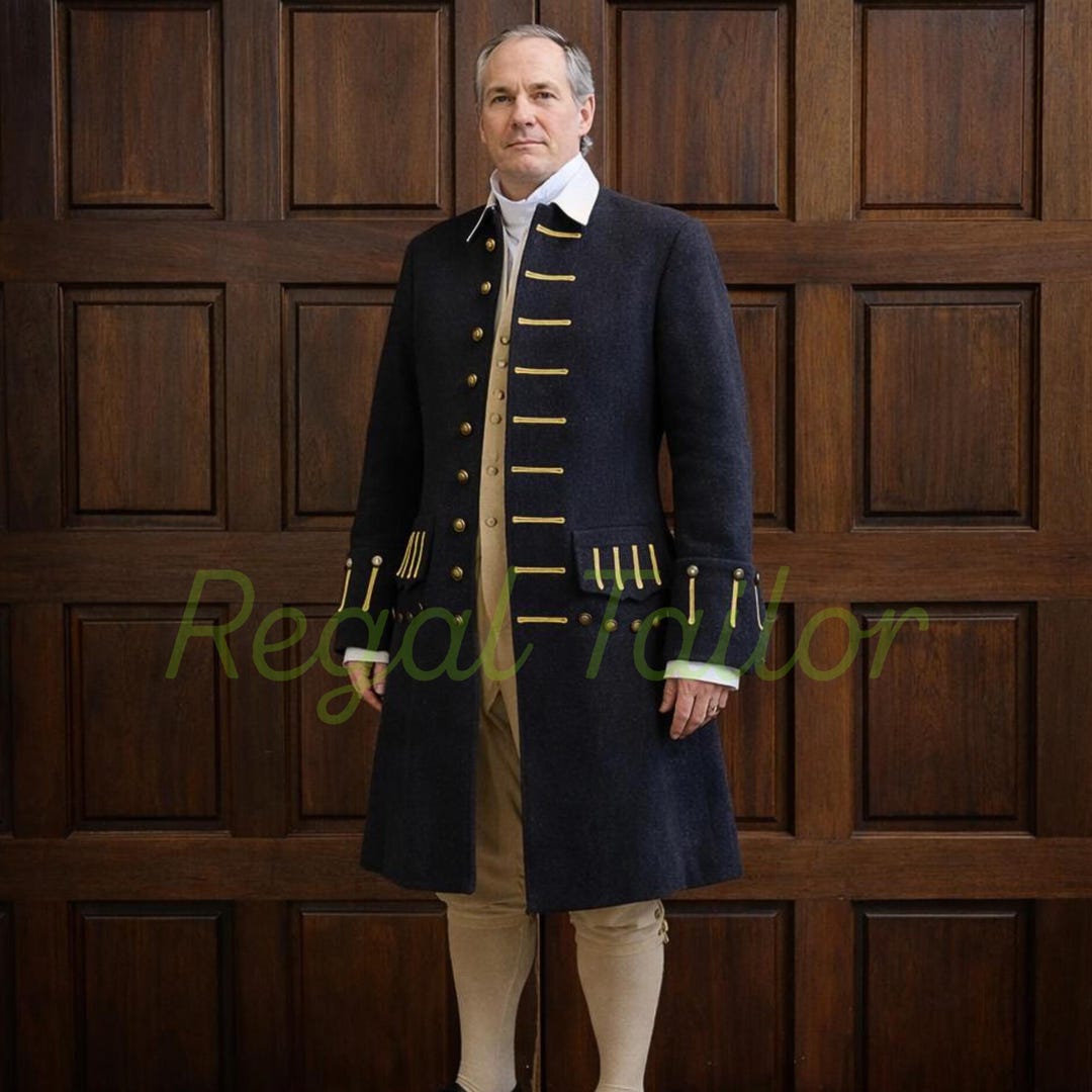 18th Century Wool Colonial Coat – American Revolutionary Officer ...
