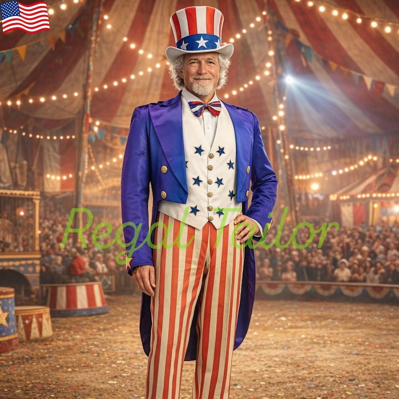 4th of July Parade Suit | American Flag Outfit | Uncle Sam Patriotic ...