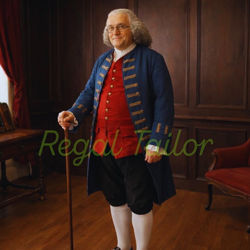 Benjamin Franklin Inspired Colonial Suit – 18th Century Founding Father ...