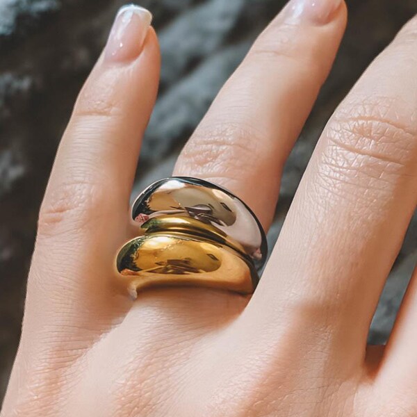 Chunky Wedding Ring - Etsy