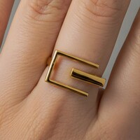 Open Circle Ring, Open Circle Ring, Silver Circle Ring, Minimalist Ring ...