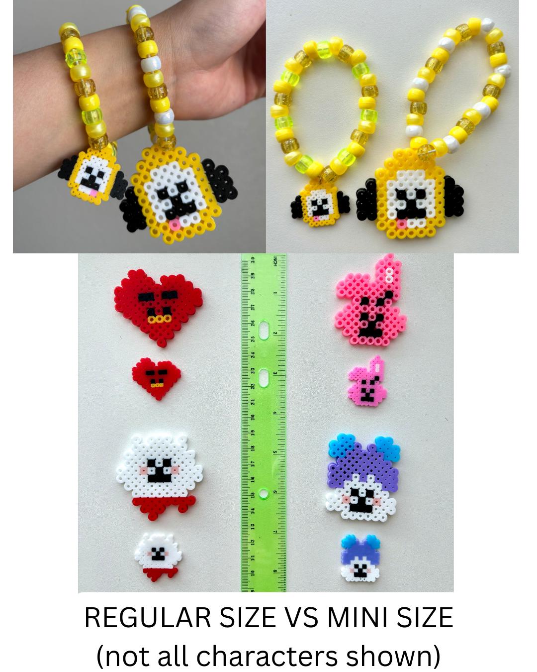 BT21/BTS Inspired Perler Beads and Kandi Friendship Bracelet (koya, RJ ...