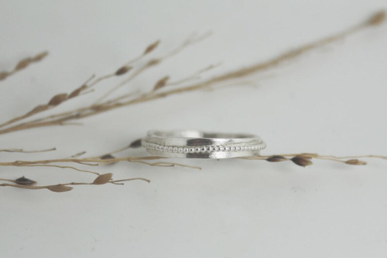 Thin Silver Wedding Ring Promise Ring Unique Woman's - Etsy