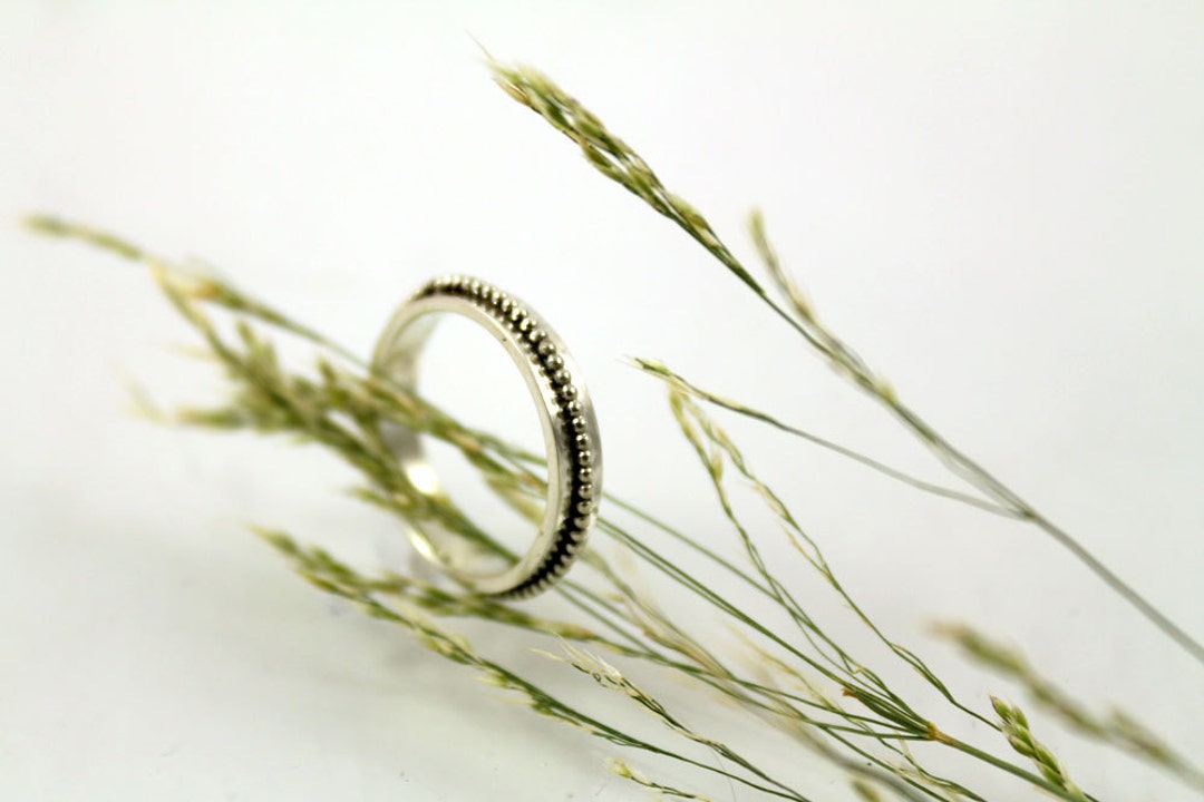 Thin Silver Wedding Ring, Promise Ring, Unique Woman's Wedding Band ...