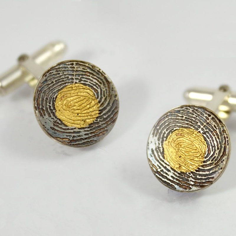 Fingerprint Cufflink - Etsy