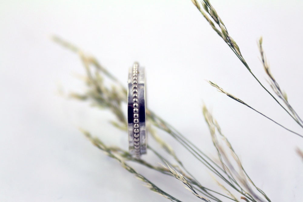 Thin Silver Wedding Ring Promise Ring Unique Woman's - Etsy