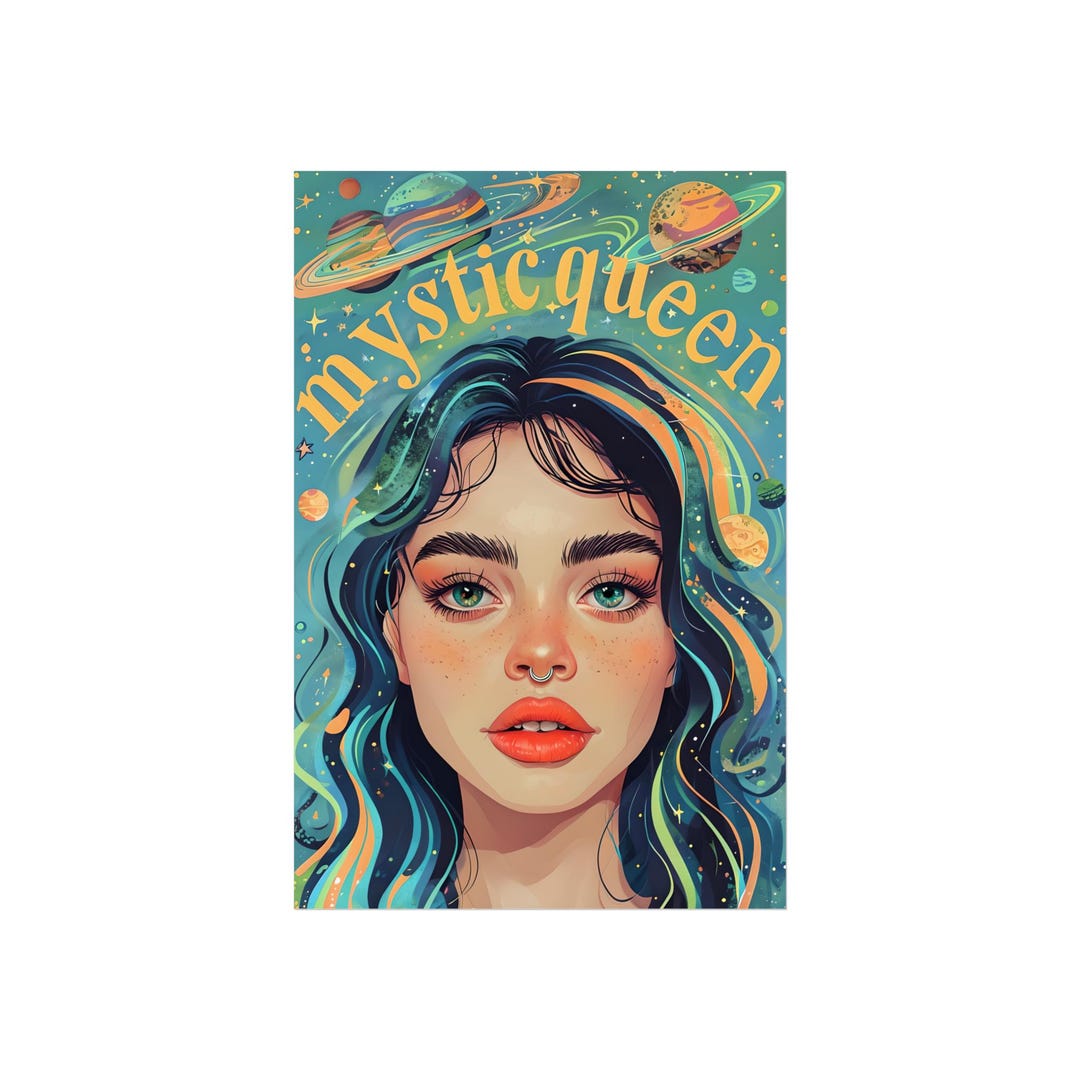 Poster | Mystic Queen Wall Art Print | Bohemian Home Decor | Cosmic ...