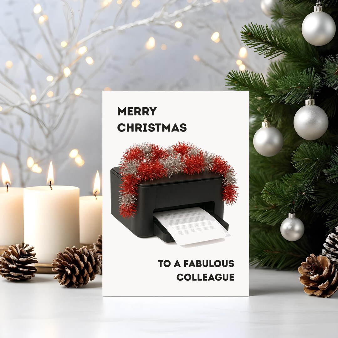 Funny Office Christmas Cards – Secret Santa Gift, Set of 4 - Etsy