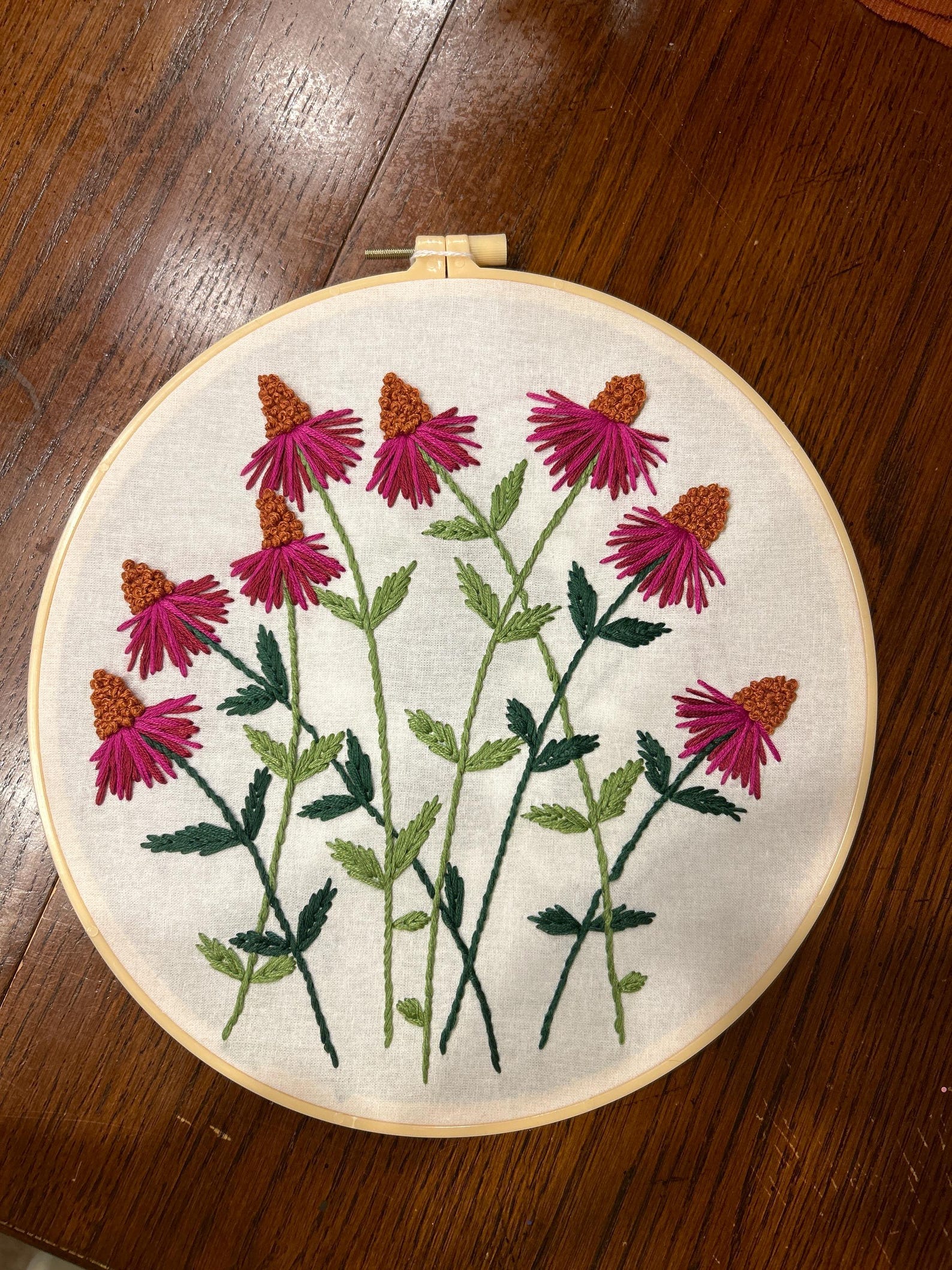 Cone Flowers Embroidery - Etsy