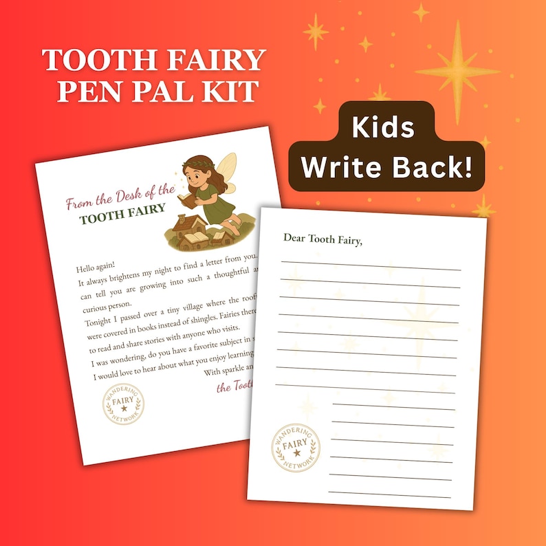 Tooth Fairy Letter – Ready to Use Download – Customizable Letter ...