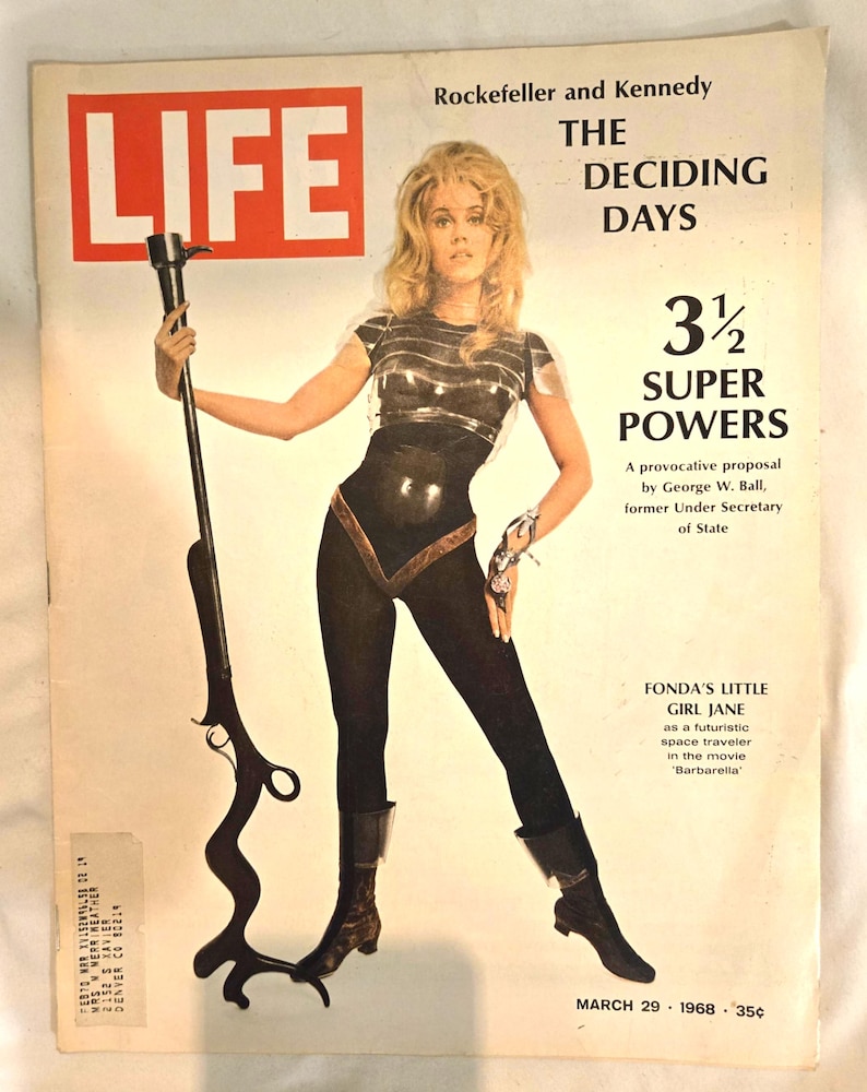 LIFE Magazine – March 29, 1968 – Jane Fonda “barbarella” Cover W/ Coca ...