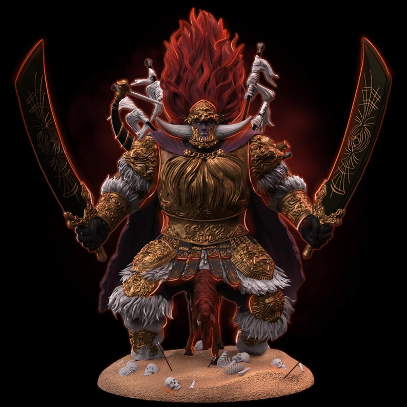 Elden Ring Radahn 3D STL File (split), 3D Model Statue Design - Digital ...