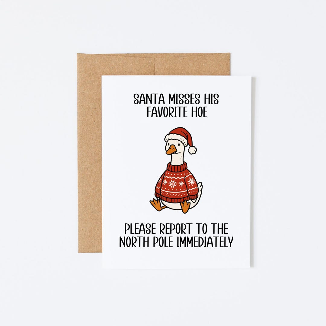 Christmas Card for Best Friend, Funny Rude Holiday Greeting, Santa ...