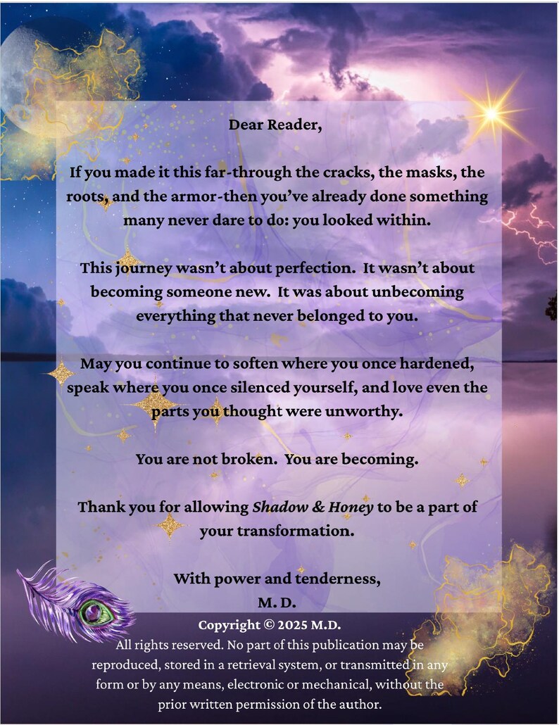 The Unbecoming, Shadow Work Journal for Women, Digital Healing Workbook ...