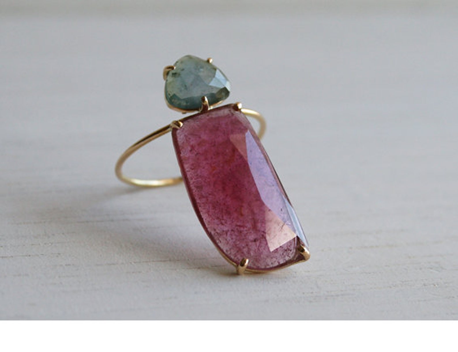 Tourmaline 18k Gold Ring | Etsy