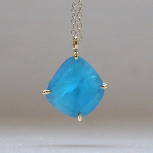 Blue Gemstone Necklace - Etsy
