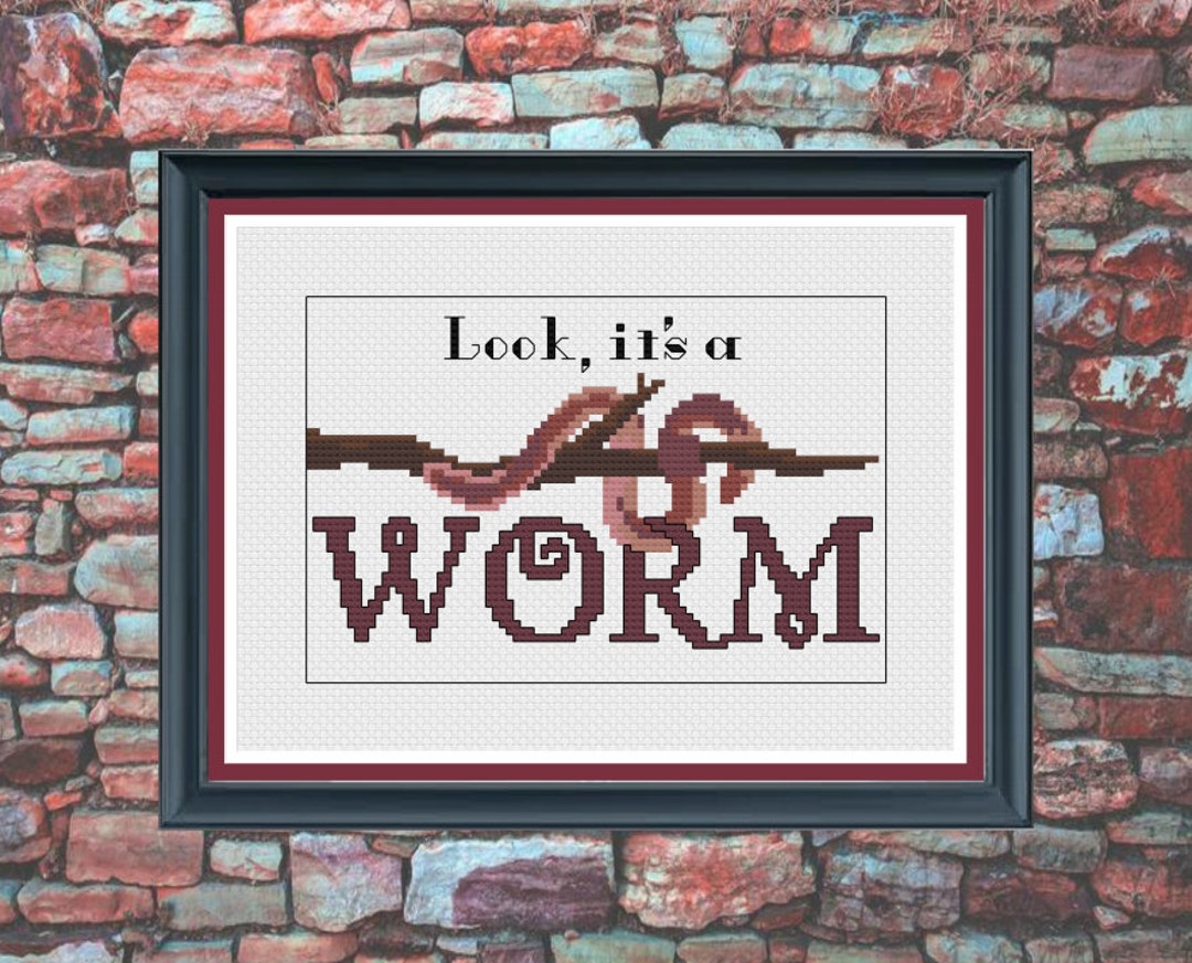It's a Worm Cross Stitch Pattern - Tragic Vampire Romance Saga - Etsy