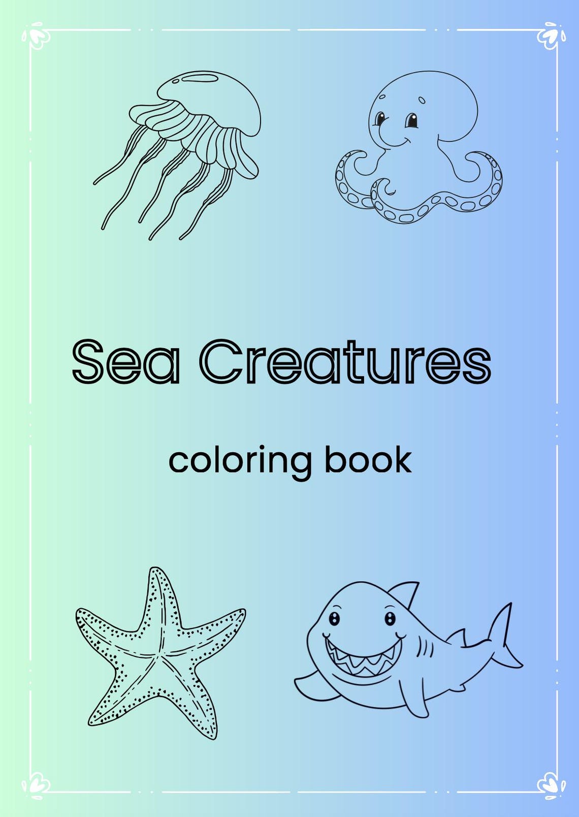 Ocean Coloring Book for Kids – Printable PDF | Underwater Sea Life ...