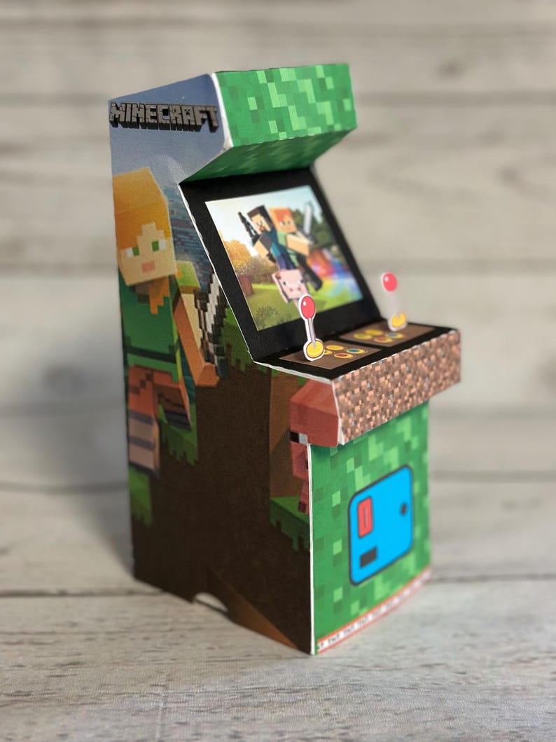 Minecraft Arcade Birthday Party Favor Decoration | Party Box | Favor ...
