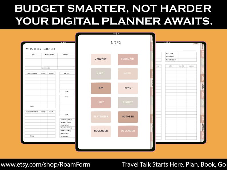 Digital Budget Planner | Paycheck Budget | Monthly Budget | Biweekly ...
