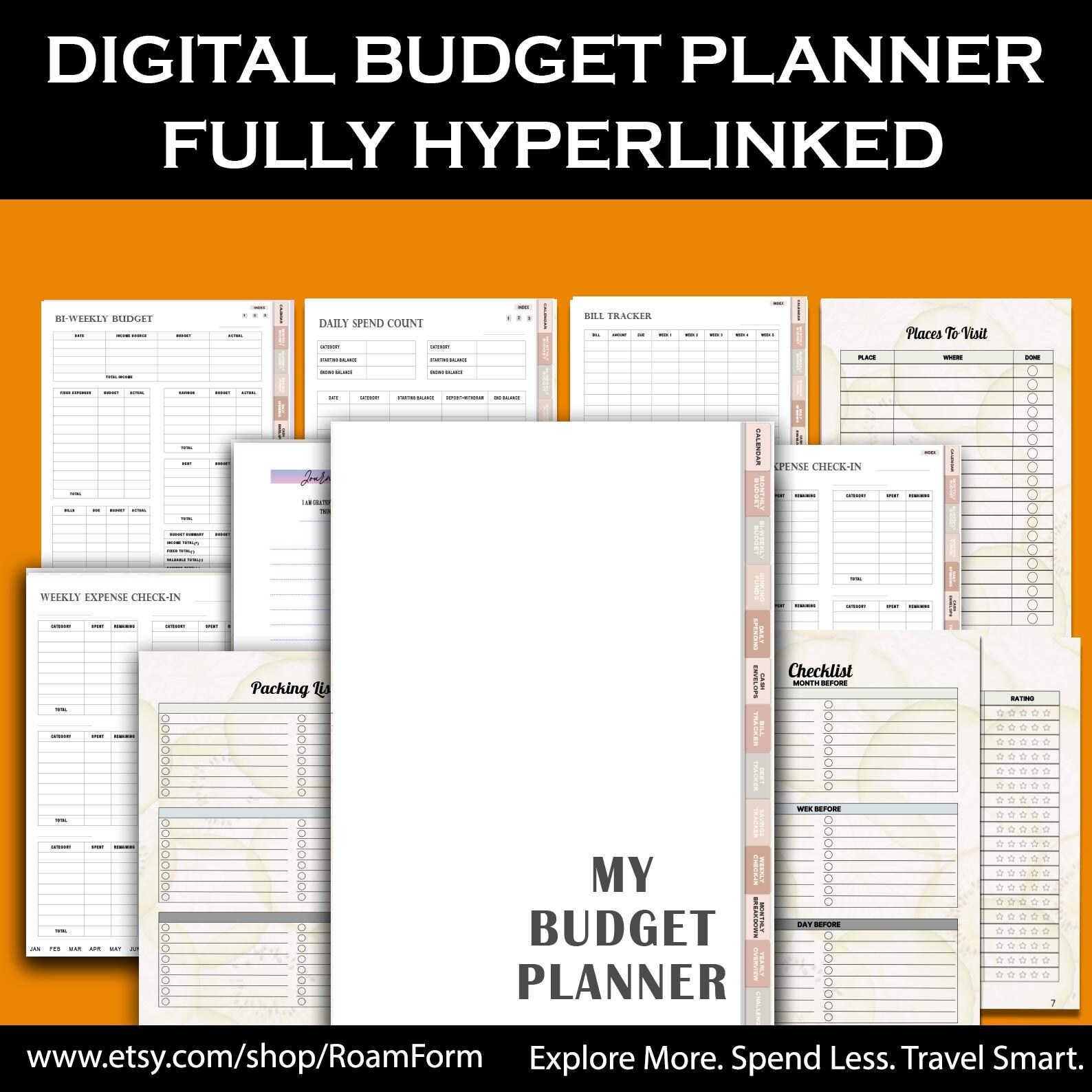 Digital Budget Planner | Paycheck Budget | Monthly Budget | Biweekly ...