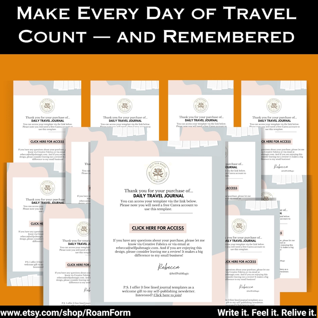 Daily Travel Journal, Digital Travel Diary,daily Trip Planner,family ...