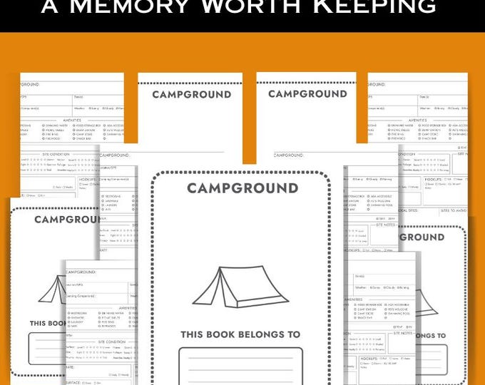 Camping Log Book Printable RV Log Book Camper Camping Journal Printable ...