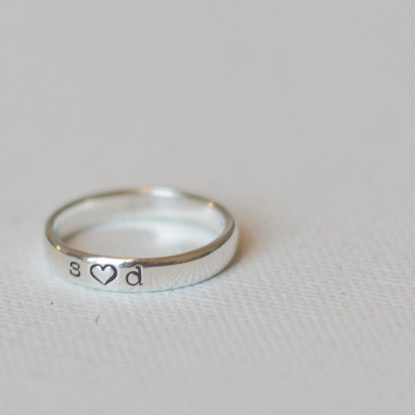 Hand Stamped Ring - Etsy