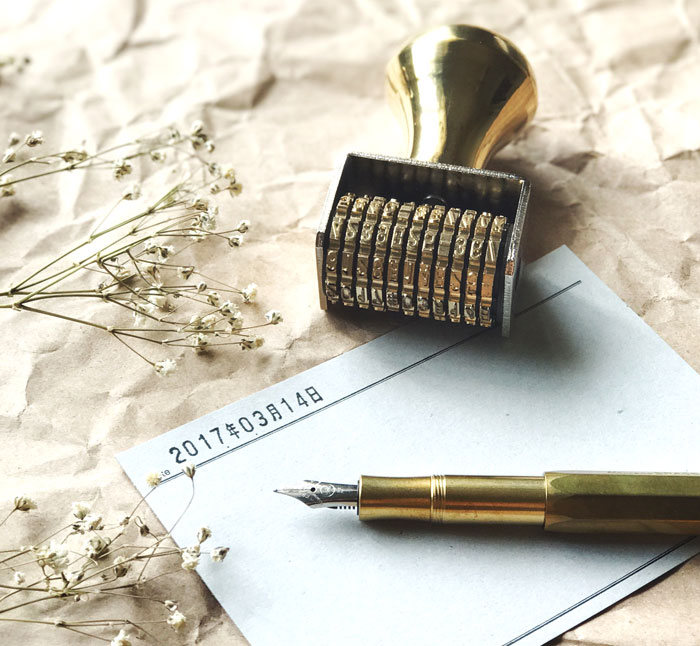 Rotary BRASS Date Stamp Small / Medium / Large | Etsy