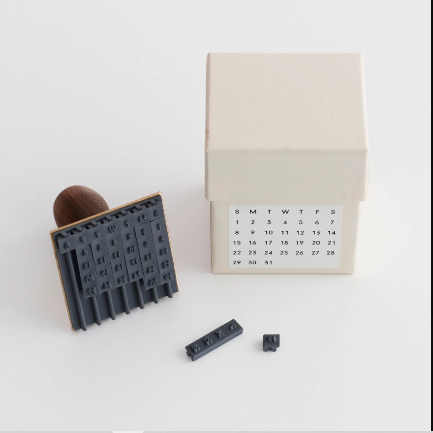 Perpetual Calendar Rubber Stamp Mizushima , Rotary Date Typewriter ...