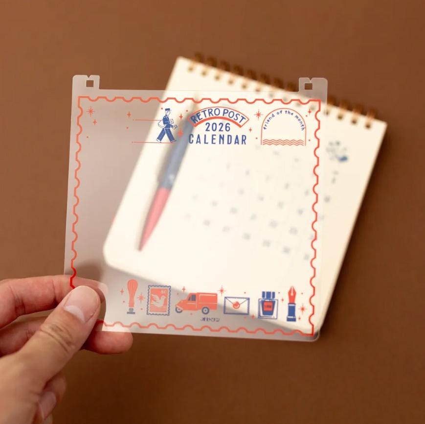 Retro Post 2026 Mini Daily / Scribble / Mini Wall Hanging Calendar ...