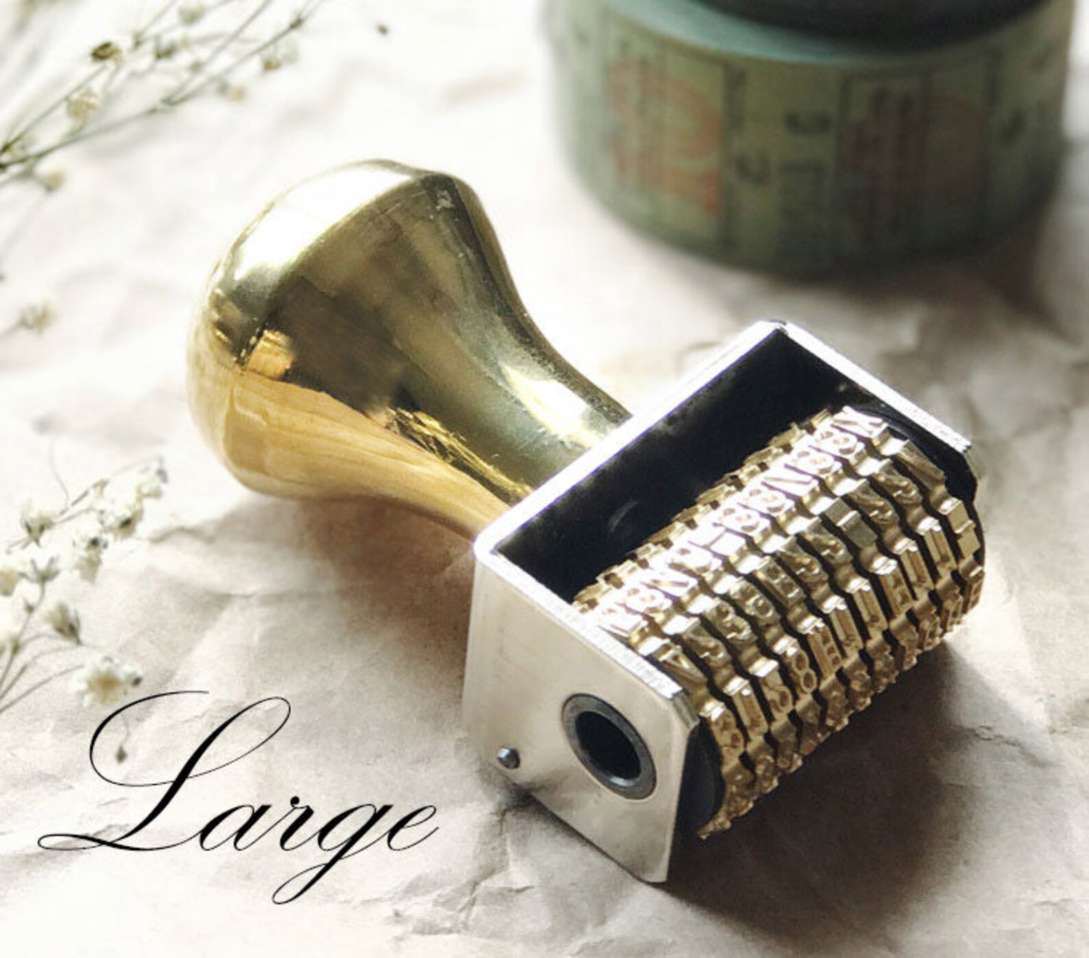 Rotary BRASS Date Stamp Small / Medium / Large - Etsy