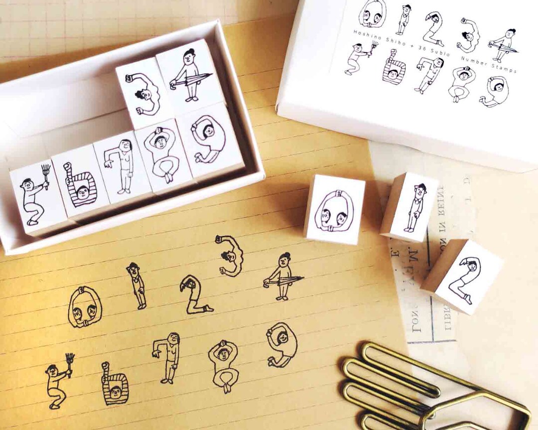 36 Sublo Animal Alphabets Numbers People Stamp Set - Etsy