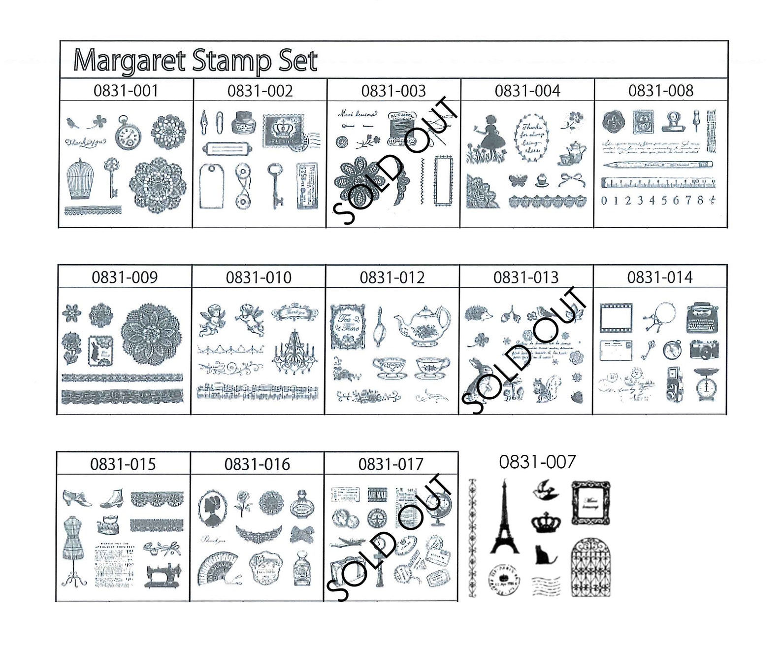 MARGARET discontinued limited edition rubber stamp set by | Etsy
