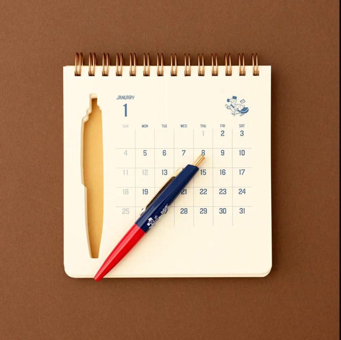 Retro Post 2026 Mini Daily / Scribble / Mini Wall Hanging Calendar ...